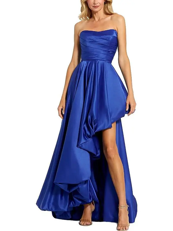 Mac Duggal Strapless Ruched Gown - Cobalt