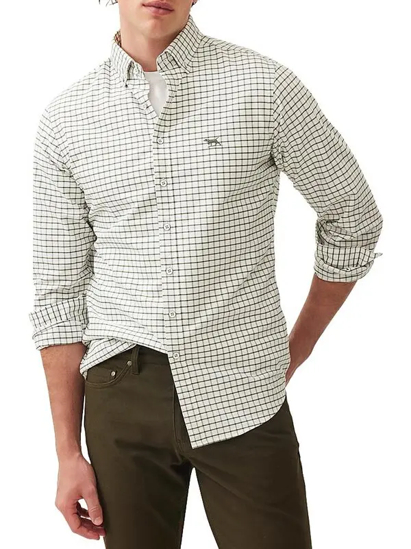 Rodd & Gunn Gunn Check Oxford 3 Sports Fit Shirt - Fern