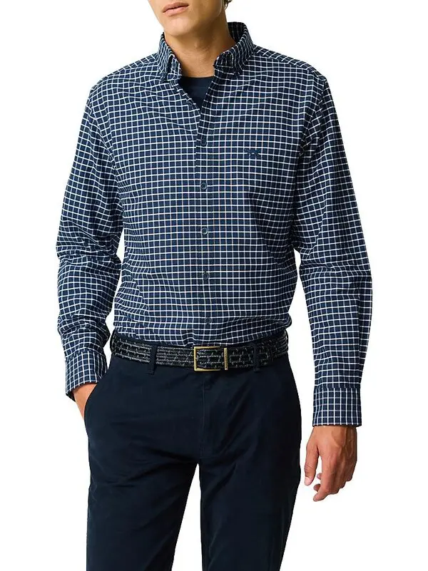 Rodd & Gunn Gunn Check Oxford 3 Sports Fit Shirt - Midnight