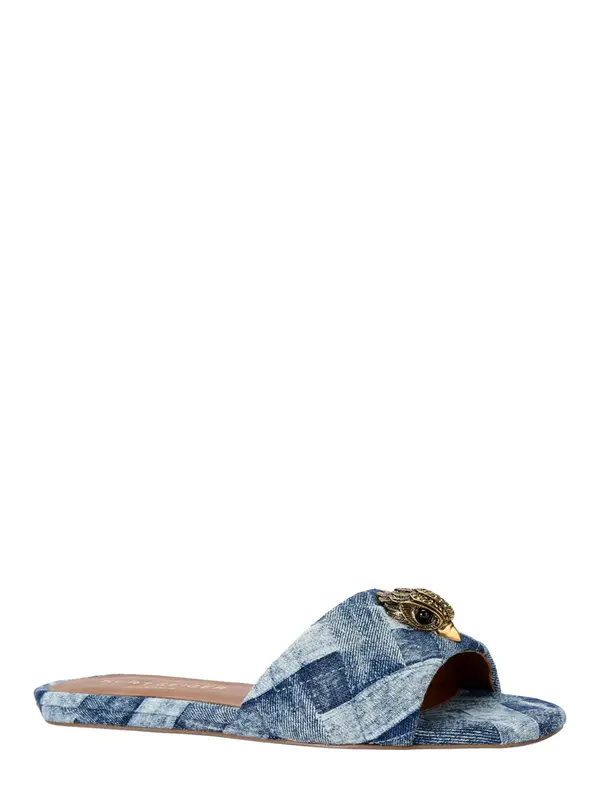 Kurt Geiger Leather Kensington Slides - Blue