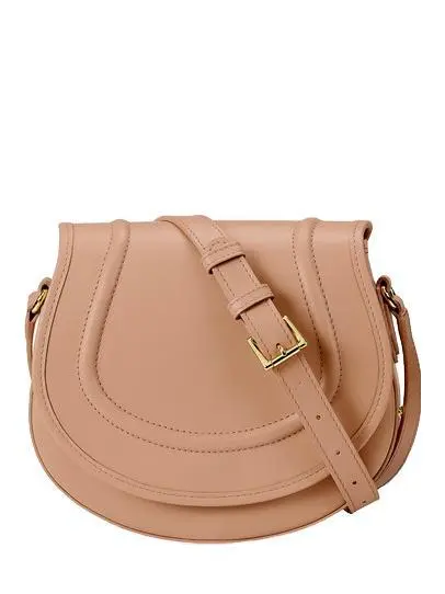 Gigi New York Jenni Saddle Crossbody Bag - Natural