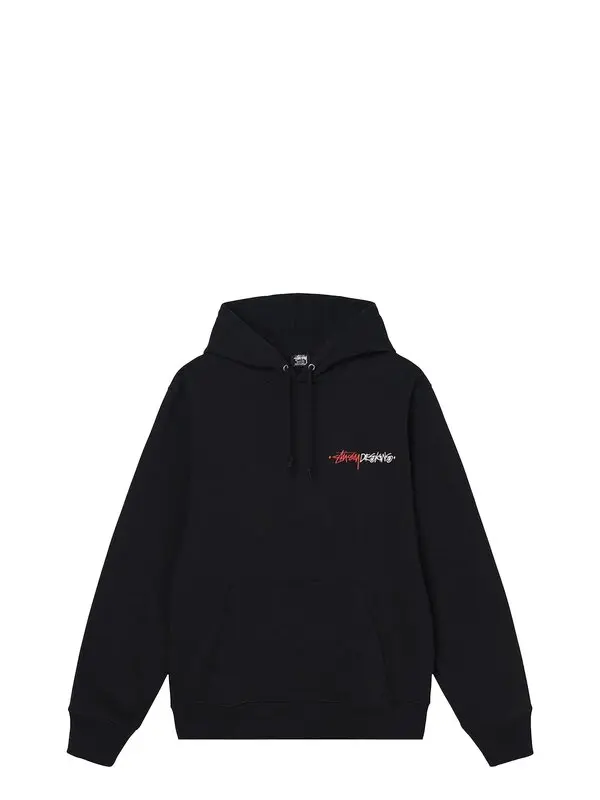 StÜssy Positive Vibrations Appliqué Hood - Black