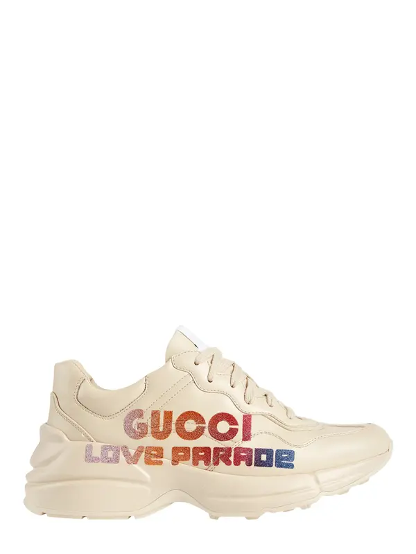 Gucci Rhyton 'love Parade' Sneakers - Cream