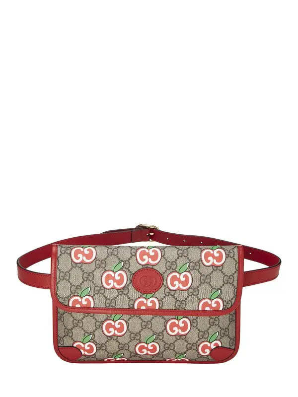 Gucci Original Gg Supreme Apple Belt Bag - Red
