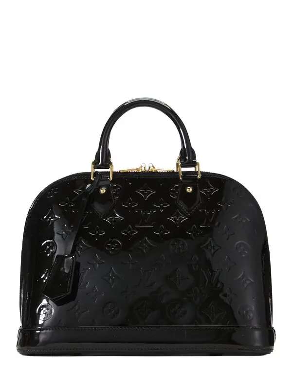 LOUIS VUITTON Monogram Vernis Alma - Black