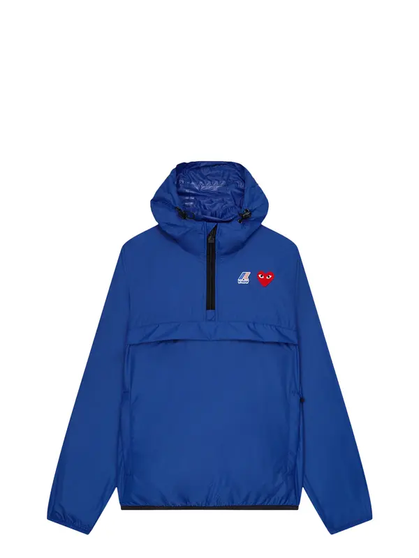 Play Comme Des Garcon X K-way Half-zip Packable Jacket - Blue