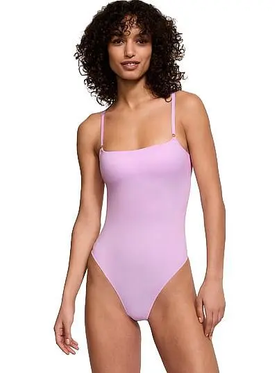 Victoria's Secret Feathersoft Essentials Lightly Lined Bodysuit - Purple