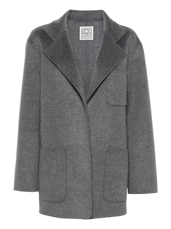 TOTEME Notched-lapels Mélange Jacket - Grey