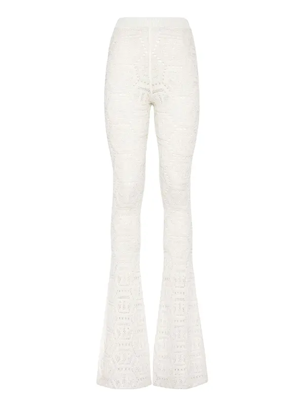 Philipp Plein Monogram Knit Trousers - White
