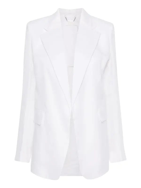 Chloé Open-front Ramie Blazer - White