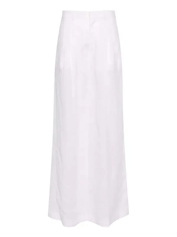 Chloé Wide-leg Ramie Trousers - White