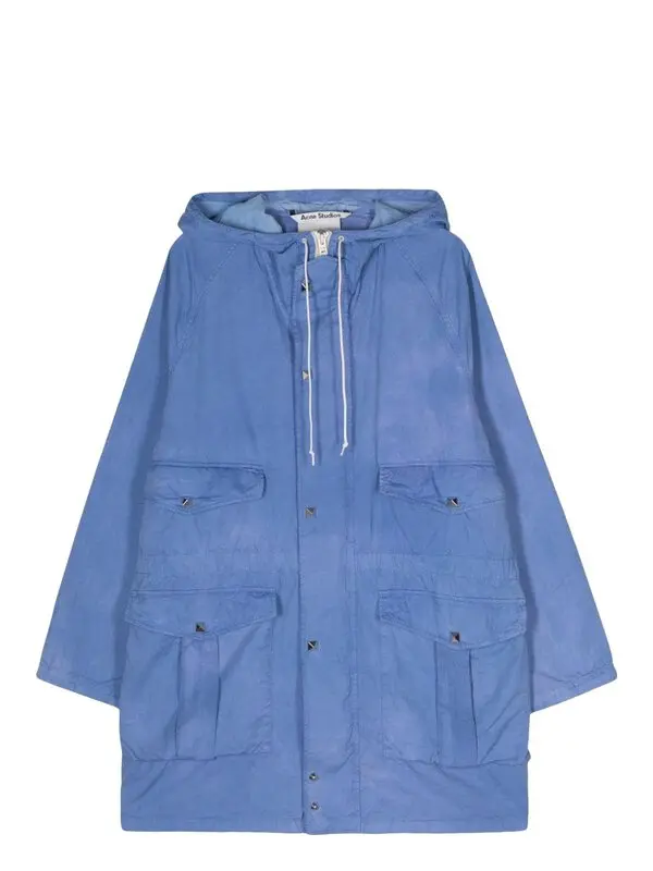 Acne Studios Studded Drawstring Parka - Blue