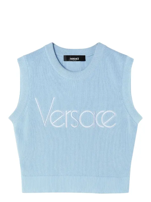 Versace 1978 Re-edition Logo Vest - Blue