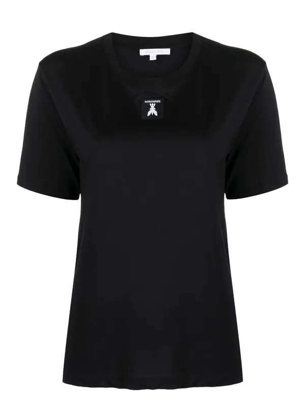 Patrizia Pepe Logo-patch T-shirt - Black