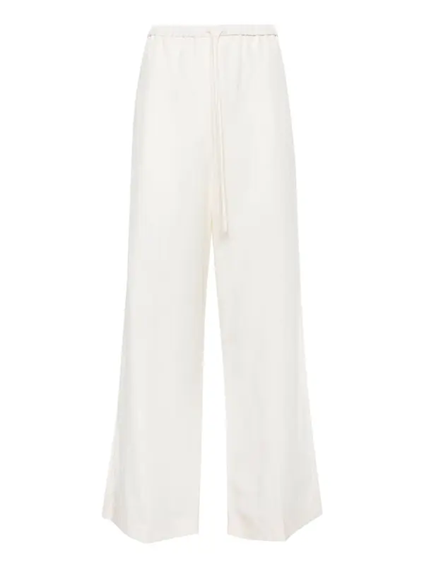 TOTEME Fluid Drawstring Trousers - White