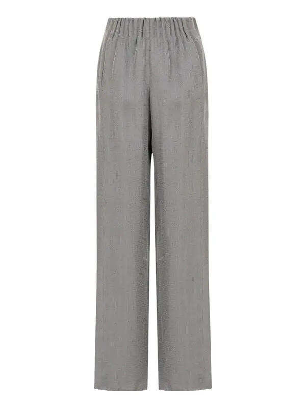 Emporio Armani Geometric Print Elasticated Waist Trousers - Grey