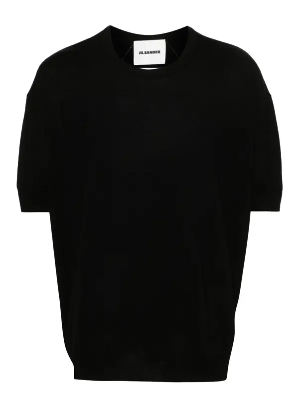 JIL SANDER Short-sleeve Wool Jumper - Black
