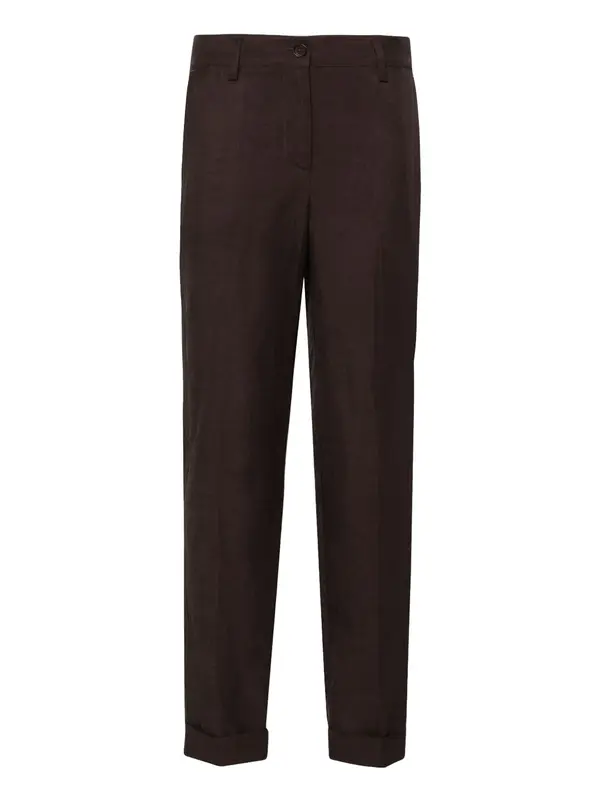 P.a.r.o.s.h High-waisted Tapered Trousers - Brown