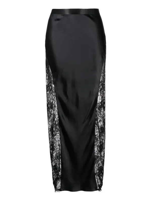 FLEUR DU MAL Lace Maxi Skirt - Black