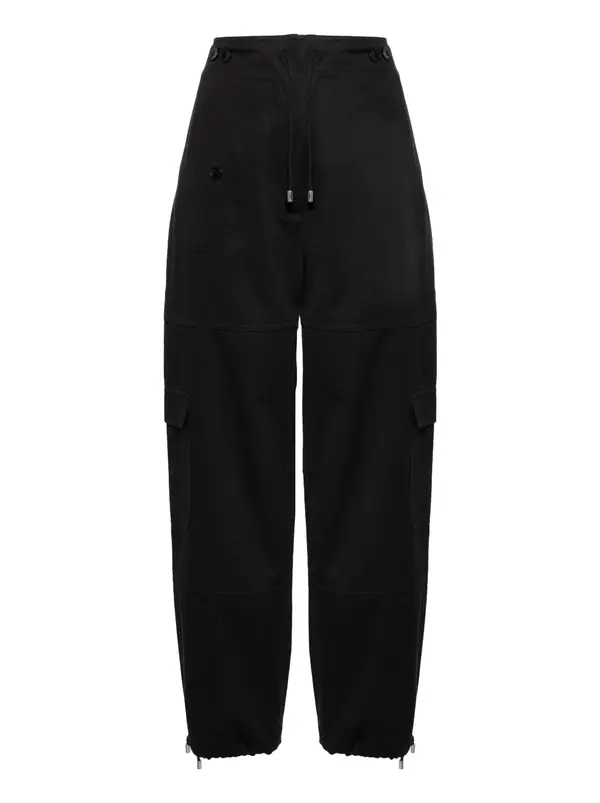TOTEME Cotton Cargo Trousers - Black