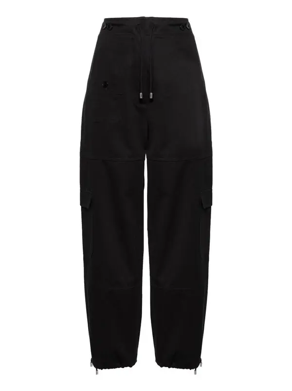 TOTEME Cotton Cargo Trousers - Black