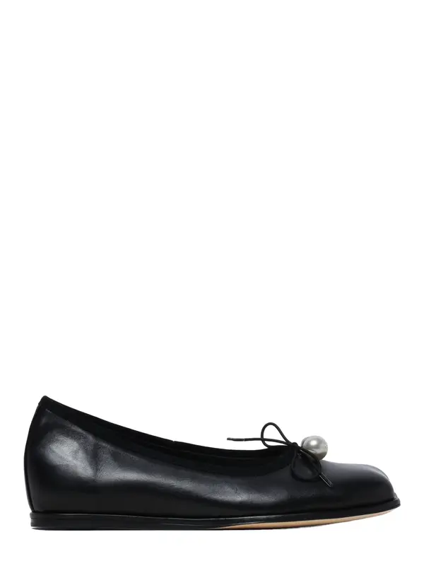 Simone Rocha Bow-embellished Ballerina Shoes - Black