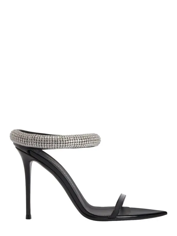 GIUSEPPE ZANOTTI 105mm Intriigo Galassia Sandals - Black