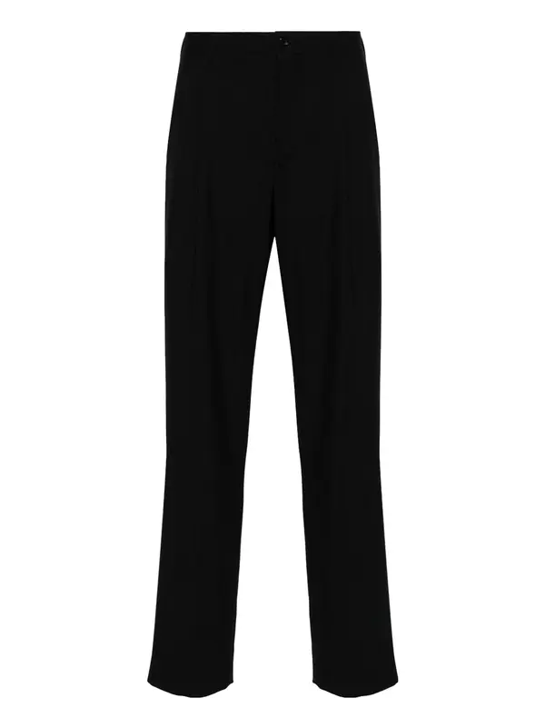 Comme Des Garçons Two-way Tapered Wool Trousers - Black