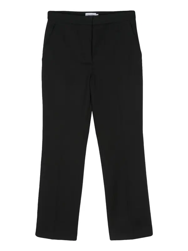 Calvin Klein Slim-cut Gabardine Trousers - Black