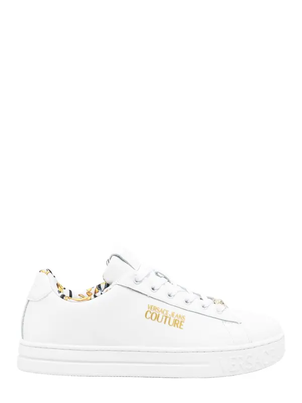 Versace Court Leather Sneakers - White