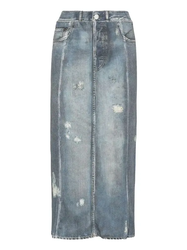 Acne Studios Trompe-l'oeil Midi Skirt - Blue