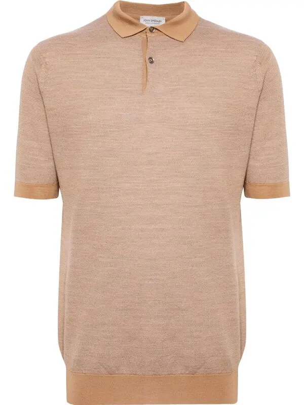 John Smedley Short-sleeve Wool Polo Shirt - Brown