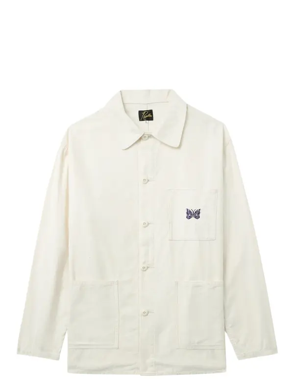 Needles Logo-embroidered Shirt Jacket - White