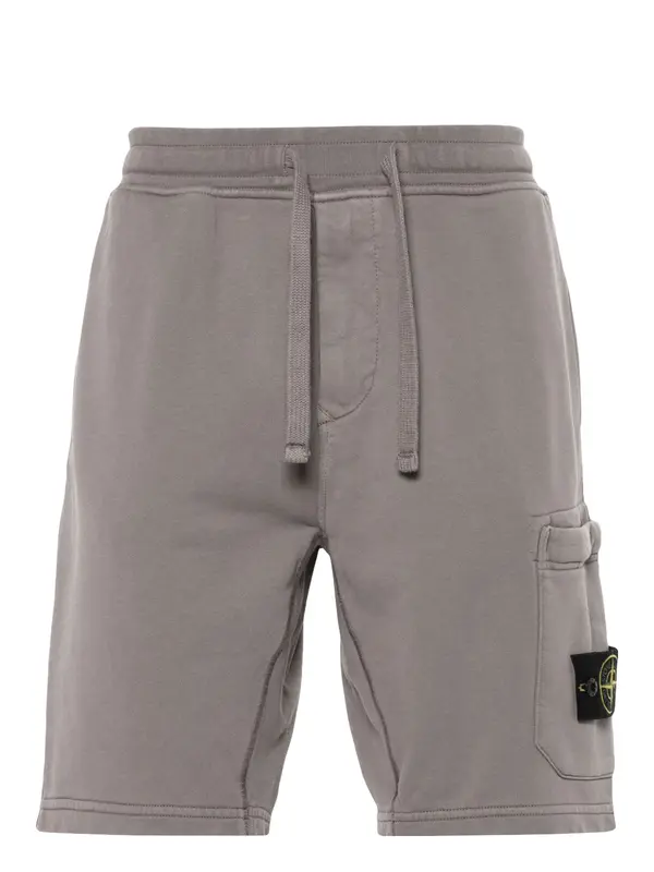 Stone Island Compass Badge Jersey Shorts - Brown