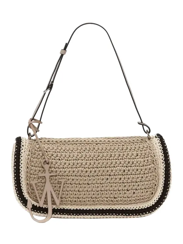 JW Anderson Bumper Crochet Shoulder Bag - Grey