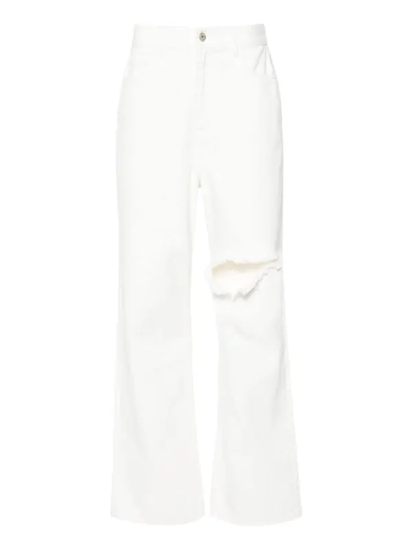 Rokh High-rise Wide-leg Jeans - White