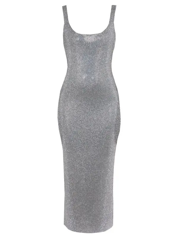 16Arlington Hornet Midi Knit Dress - Grey