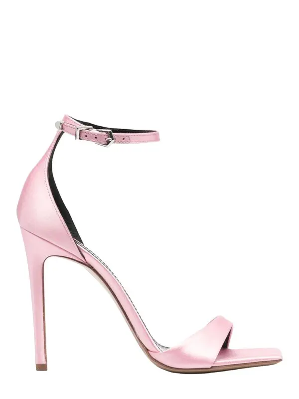 Paris Texas 105mm Satin Stiletto Sandals - Pink