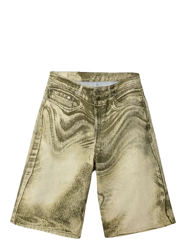 Camper Swirl-print Denim Shorts - Green