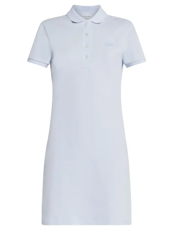 Lacoste Logo-appliqué Cotton Polo Dress - Blue