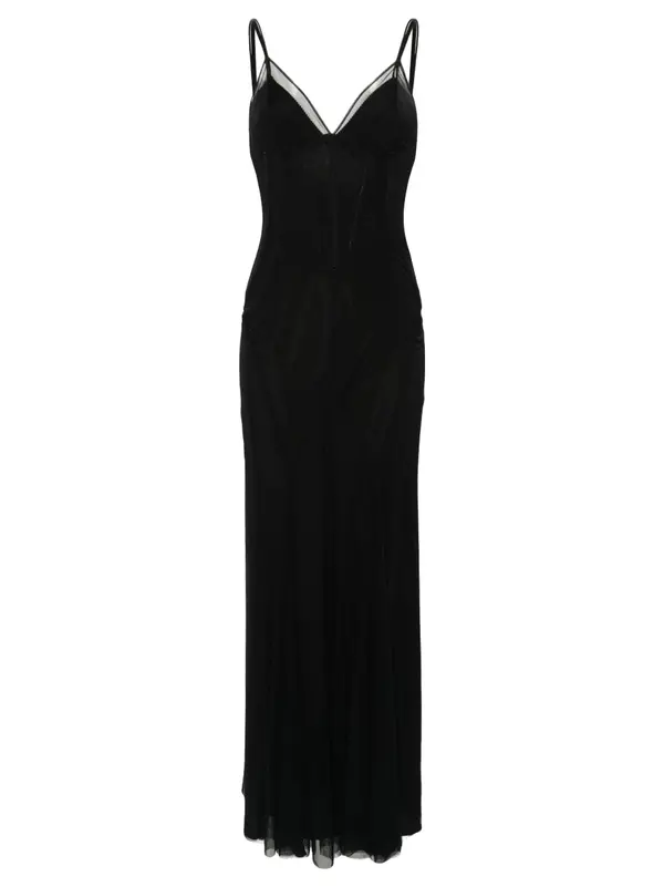 Dolce & Gabbana Mesh Maxi Dress - Black