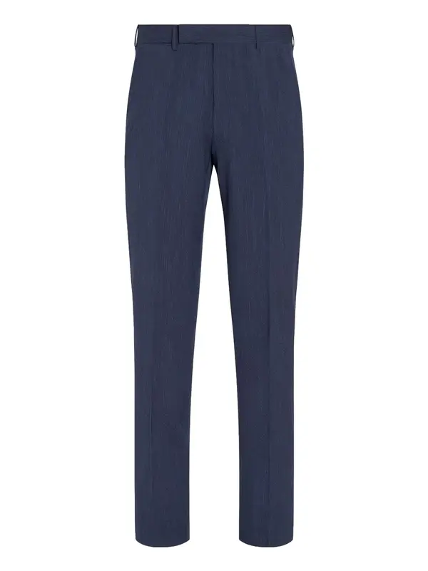 Zegna High-waist Slim-fit Trousers - Blue