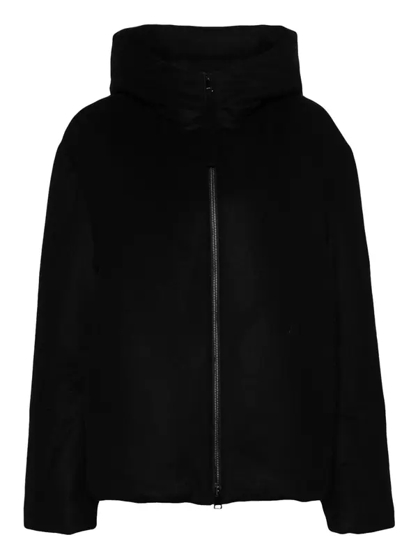 LISKA Hooded Puffer Jacket - Black