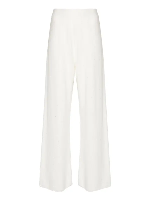Fabiana Filippi Sequin-embellished Knit Trousers - Neutrals