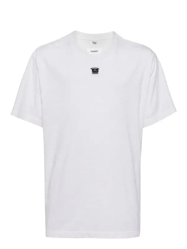 DOUBLET Sd Card-appliqué Cotton T-shirt - White