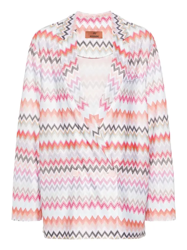 Missoni Zigzag Woven Blazer - White