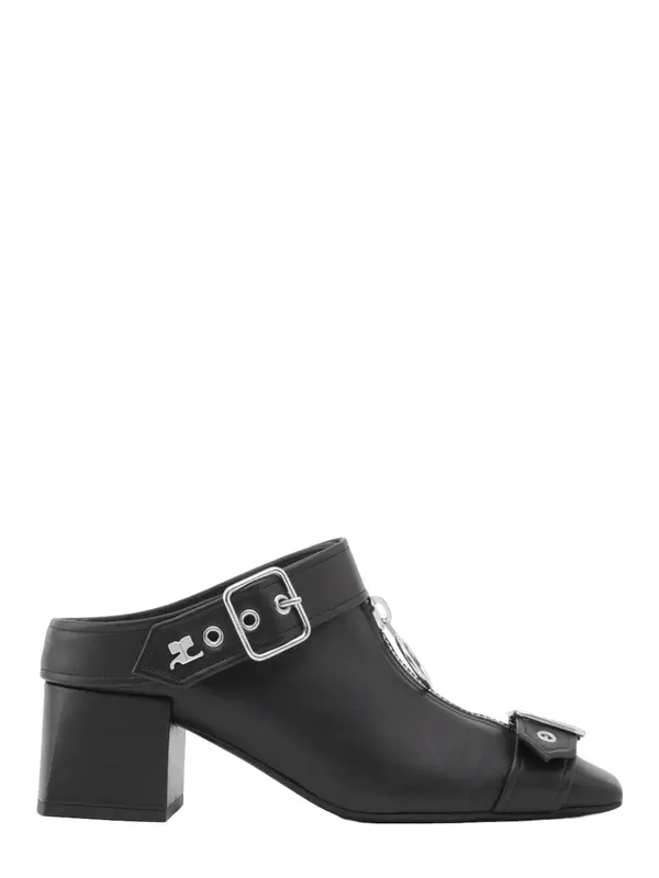 COURREGES Gogo 55mm Leather Mules - Black