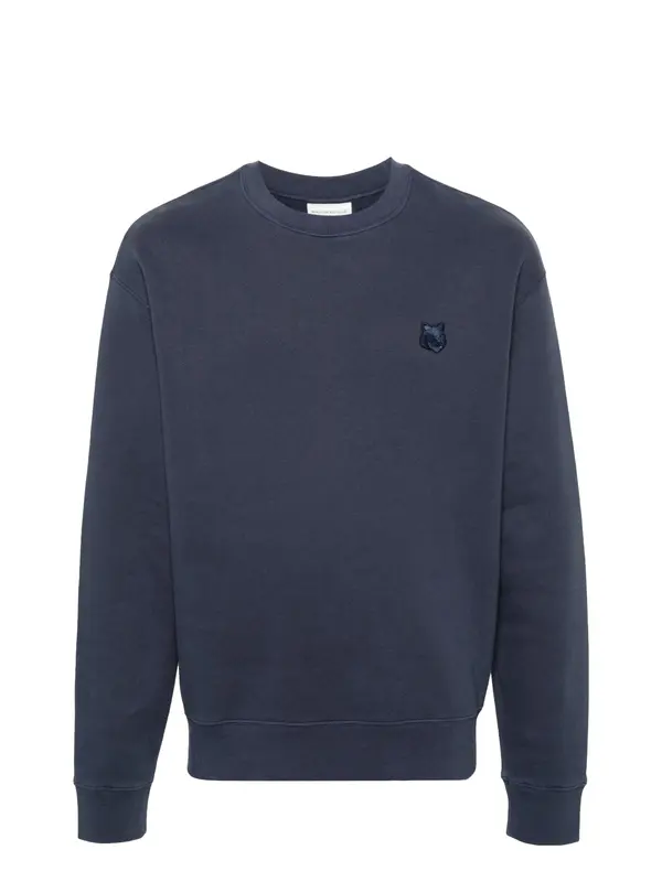 Maison Kitsuné Bold Fox Head Cotton Sweatshirt - Blue