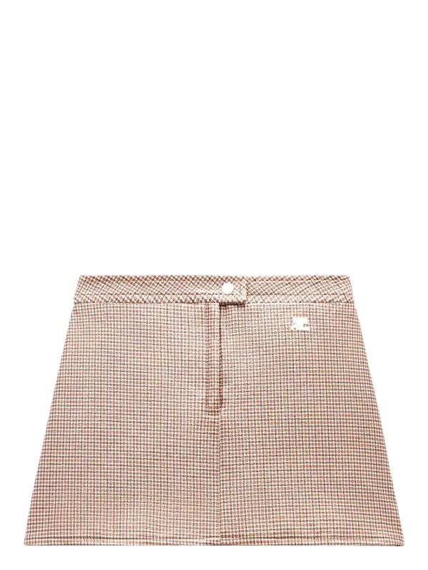 COURREGES Re-edition Checked Miniskirt - Brown
