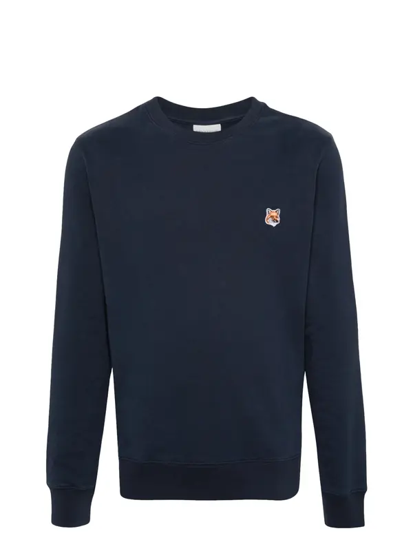 Maison Kitsuné Bold Fox Head Cotton Sweatshirt - Blue